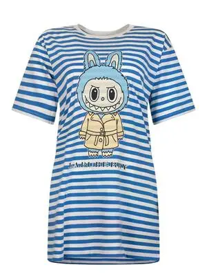 BLACK SCORE Striped T-shirt - Blue