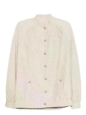 Alessandra Rich Embellished Buttoned Jacket - Neutrals