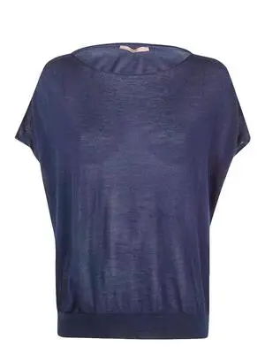 NUUR Boatneck Wool T-shirt - Blue
