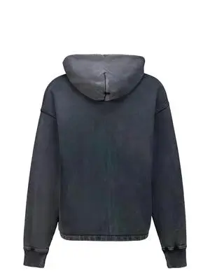 Off-White Graphic-Print Hoodie Grey