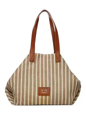 V°73 Striped Shoulder Bag - Neutrals