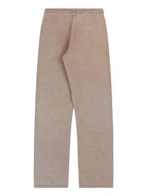 SPORTY & RICH Embroidered Logo Knitted Trousers - Neutrals