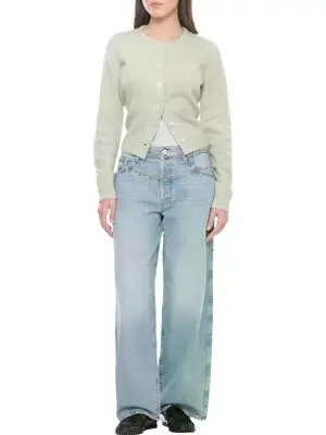 Guest In Residence Guest In Residence Button Front Knit Cardigan Green
