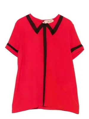 N°21 Striped Collar Shirt - Red