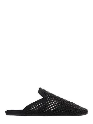 GIUSEPPE ZANOTTI Everett Suede Rhinestone Slipper - Black