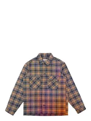 Naked & Famous Denim Work Flap-pocket Flannel Shirt - Neutrals