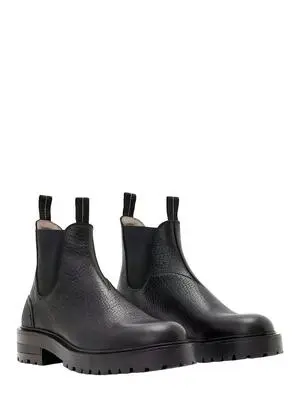 ALLSAINTS Mccoy Textured Pull-on Boots - Black