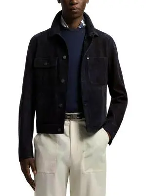 Ralph Lauren Purple Label Leather Jacket - Blue