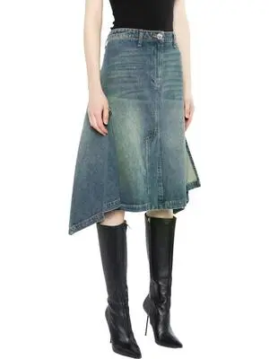 Brandon Maxwell The Frankie Denim Skirt - Blue