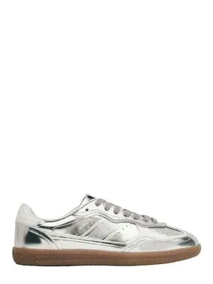 ALOHAS ALOHAS Silver Metallic Perforated Lace-Up Sneakers Silver