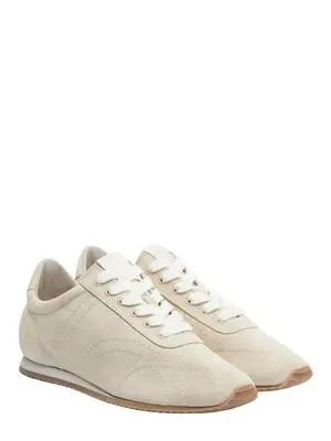 TOTEME Flex Suede Sneakers - Beige