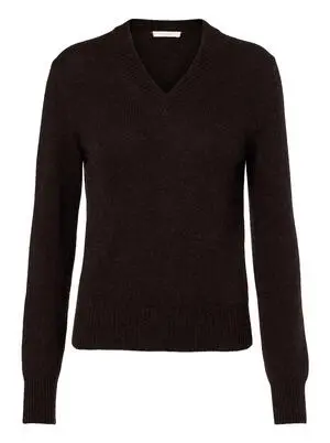 THE ROW The Row Nalini Knitted Cashmere Top Brown
