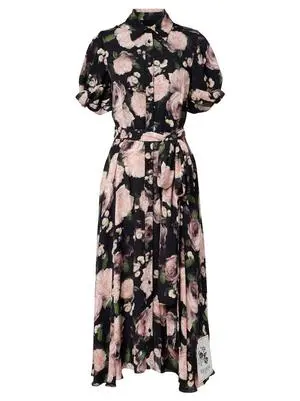 Erdem Floral Belted Shirt Dress - Multicoloured