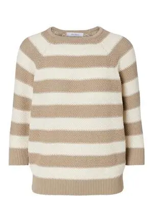 MAX MARA Max Mara Ellisse Striped Cotton Sweater