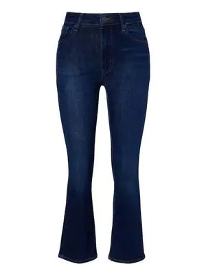 FRAME Reboot Cropped Bootcut Jeans In Outfox - Blue