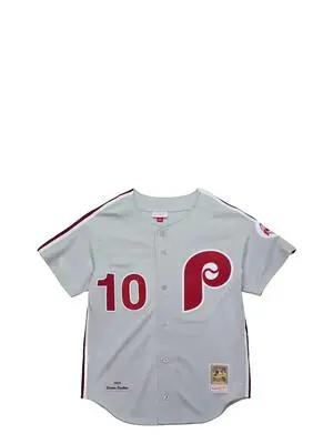 Mitchell & Ness Mlb Darren Daulton 1989 Philadelphia Phillies Shirt - Grey