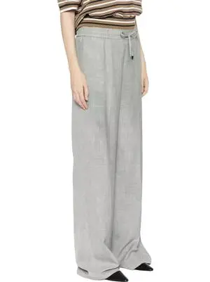 BERWICH Wool Drawstring Trousers - Grey