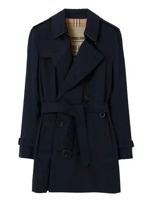 Burberry Short Kensington Heritage Trench Coat - Blue