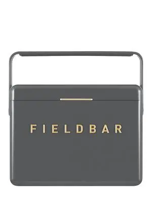 FIELDBAR Fieldbar Mini Bar Cooler Box With Leather Sling Grey