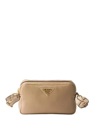 Prada Prada Small Leather Cross-Body Bag Neutral