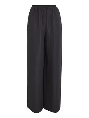 ESKANDAR Eskandar Silk Plissé Flared Trousers