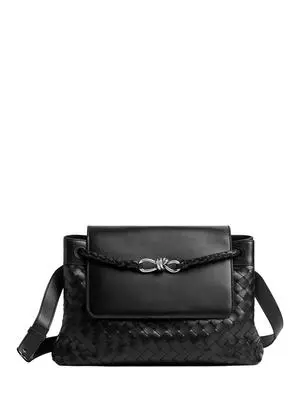 Bottega Veneta Medium Andiamo Messenger Bag - Grey