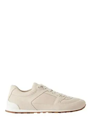 Brunello Cucinelli Suede Lace-up Sneakers - Neutrals