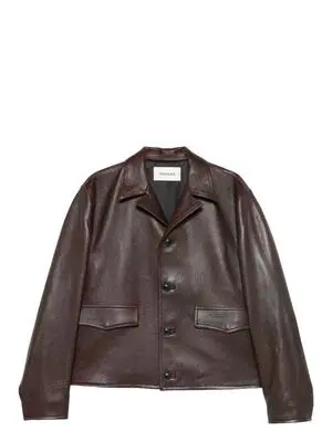 TONYWACK Notched Lapel Flap Pockets Jacket - Brown