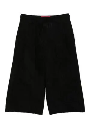 THELATEST Dakota Textured Wide Leg Trousers - Black