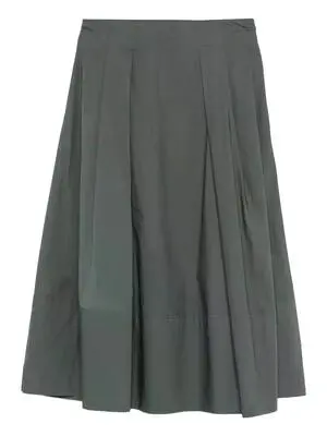Woolrich Pleated Midi Skirt With Zip-fastening - Green