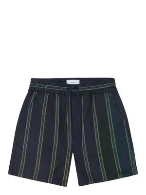 LES DEUX Lawson Striped Drawstring Shorts - Blue