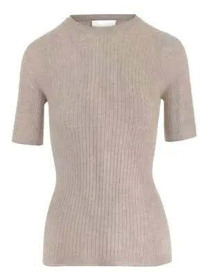 SA SU PHI Ribbed Short-sleeved T-shirt - Neutrals