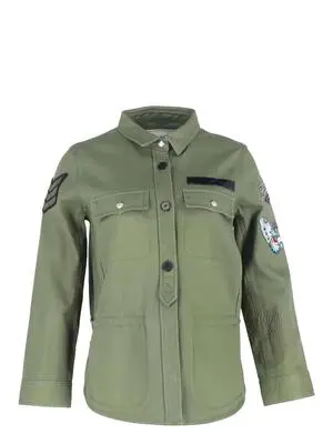 Zadig&Voltaire Embroidered Camouflage Shirt Jacket - Green