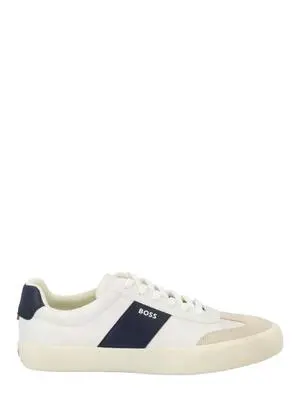 BOSS Aiden Tenn Leather Sneakers - Neutrals