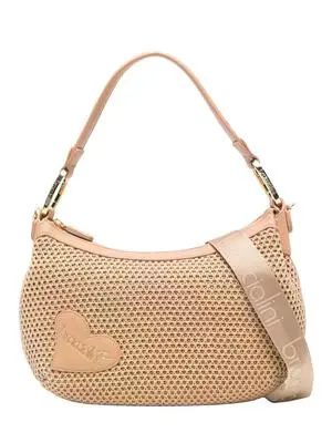 BRACCIALINI Beth Tricot Shoulder Bag With Heart Appliqu - Neutrals