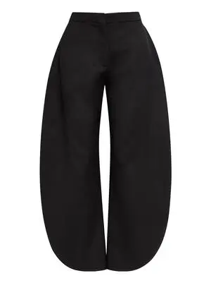 Alaïa Alaïa Petal Sculpted Wool Trousers Black