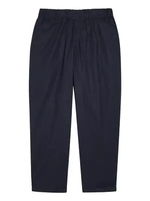 Labo.art Tapered-leg Cotton Poplin Trousers - Navy