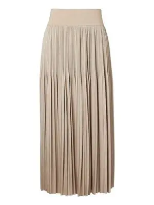 JOSEPH Rabat Plisse Midi Skirt - Beige