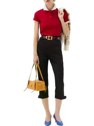 Versace Wool Capri Pants - Black