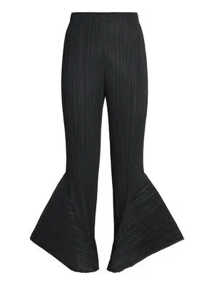 Issey Miyake Skyline Wide-leg Flared Trousers - Black