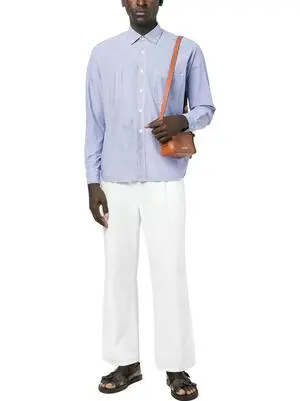 Orlebar Brown Grasmoor Long-sleeve Striped Shirt - Blue