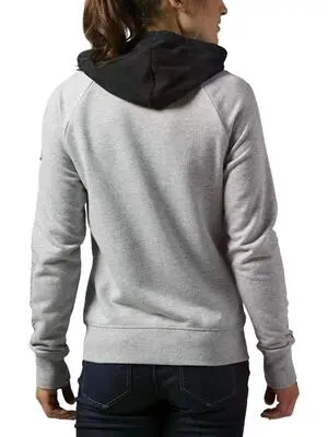 REEBOK X Ufc Full Zip Hoodie Sweatshirt - Grey