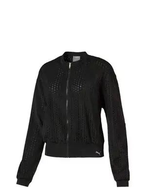 PUMA Perforated Zip-up Sweatshirt - Black