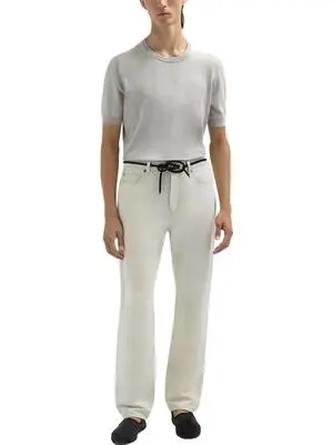 Agnona Crew-neck Knitted T-shirt - Grey