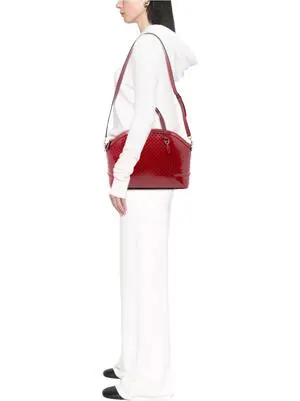 Gucci Microssima Patent Dome Satchel - Red