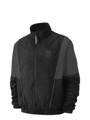 Nike X Nba Golden State Warriors Long-sleeve Jacket - Black