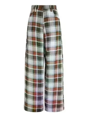 MARBELL Courtney Plaid Trousers - Green