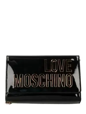 Moschino Logo Lettering Cross Body Bag - Black