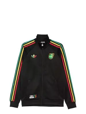Adidas X Jamaica X Bob Marley Originals Striped Zipped Jacket - Blue