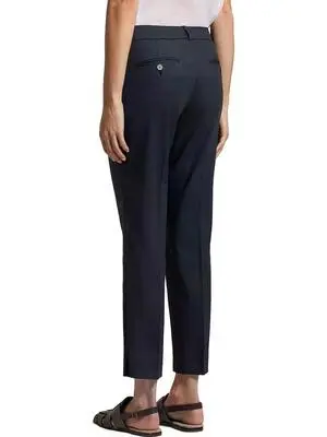 Peserico Cropped Tailored Trousers - Blue
